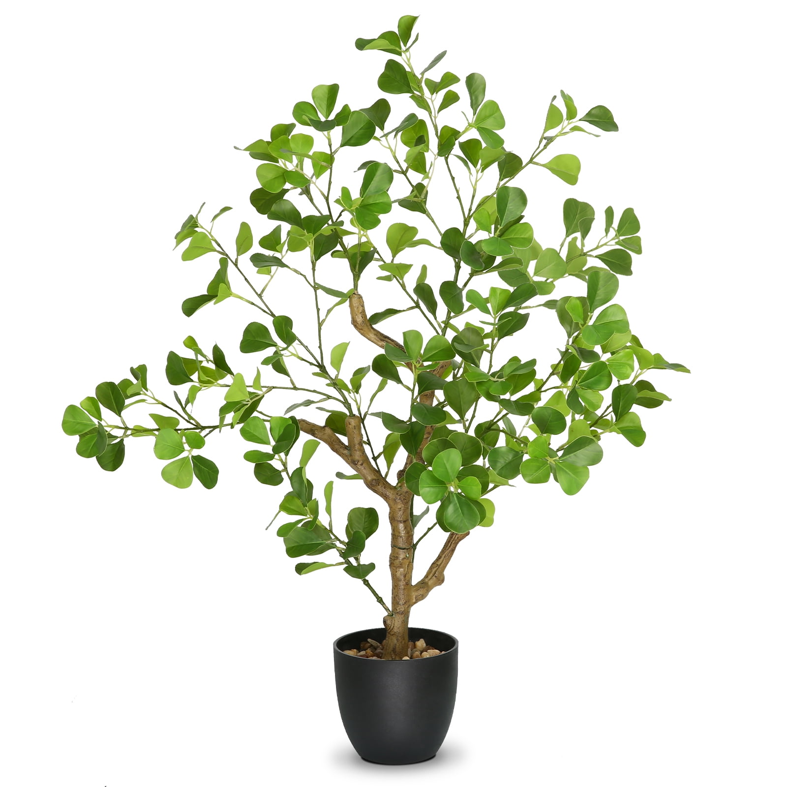 PARMPH 29'' Artificial Ficus Plants, Green Heart-shaped Ficus Plants in ...