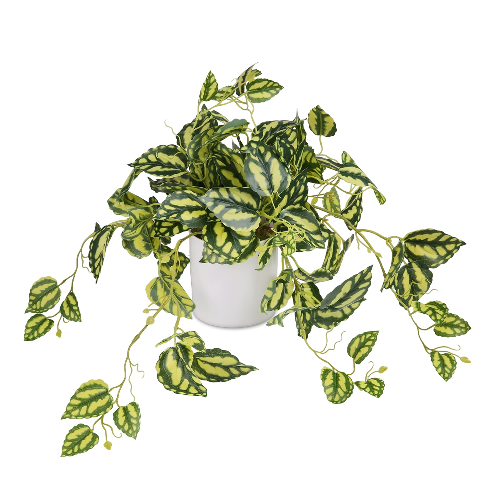 PARMPH Artificial Desk Plants with Imitation Ceramic Pot, Realistic ...