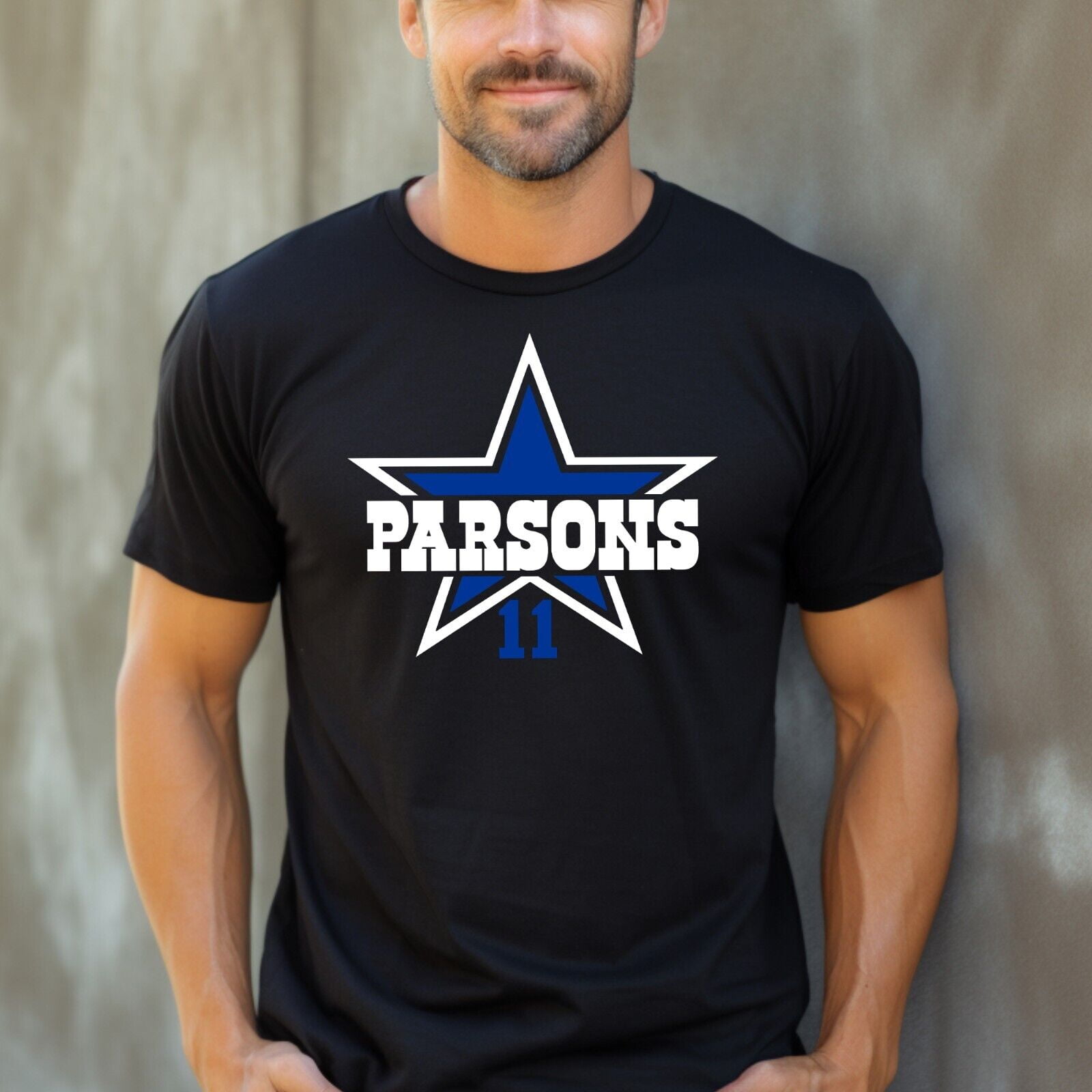 PARSONS 11 | Dallas Football themed Soft Ring Spun Pre-Shrunk Cotton T ...