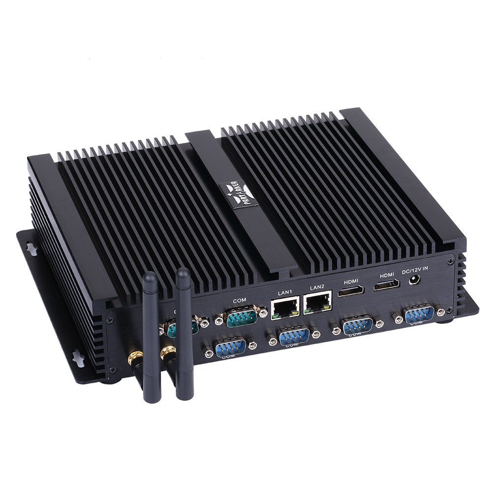 PARTAKER Fanless Industrial PC, Mini Computer, Mini PC, Intel Celeron 2955U, Windows 11 or Linux ...