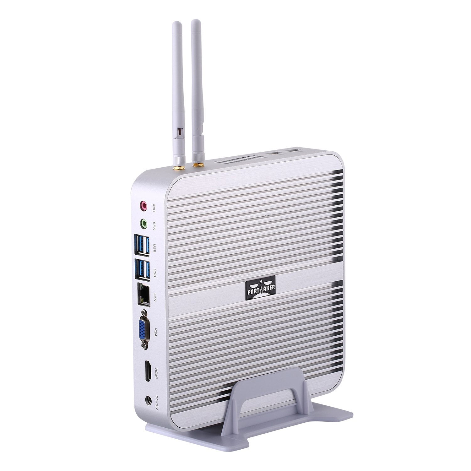 PARTAKER Fanless Mini PC Windows 10 Pro, Intel Core i5 4200U Mini ...