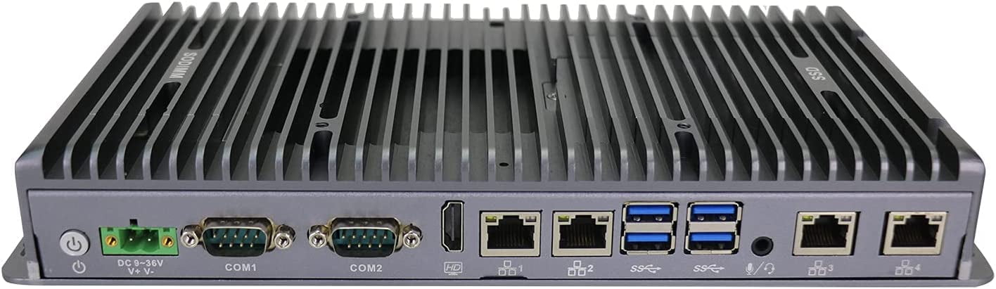 PARTAKER Industrial Computer, Fanless Mini PC, IPC, Intel Celeron 4205U, Windows 11 or Linux ...