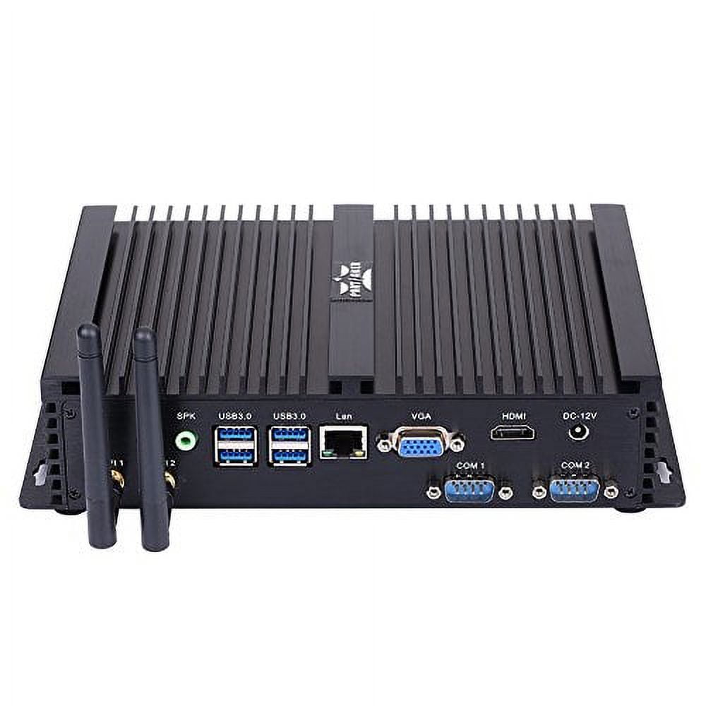 PARTAKER Windows 10 Industrial PC, Fanless Mini Desktop Computer with Intel Core Quad Core CPU ...
