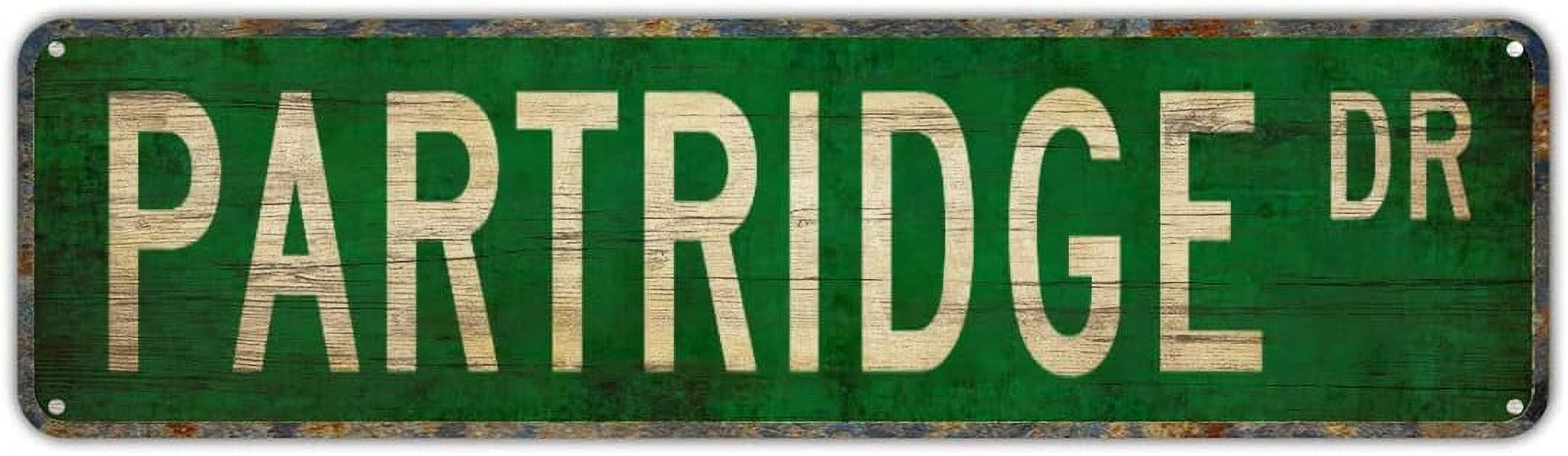 PARTRIDGE DR Vintage Signs Retro Tin Signs Art Plaque Aluminum Sign for ...