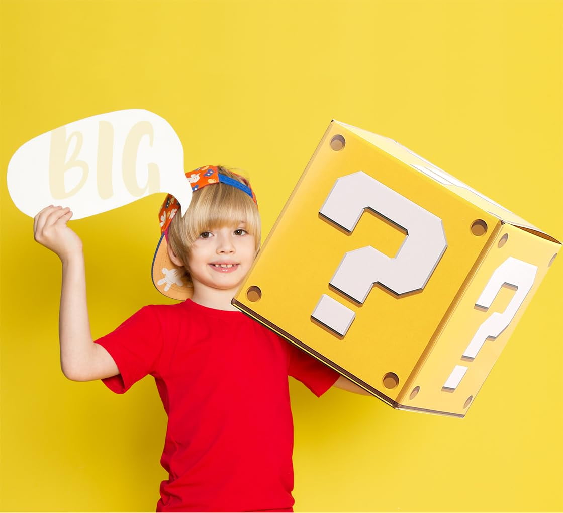 PARTVON 6 Pack Giant 11.8x11.8 Inch Question Boxes for Video Game ...