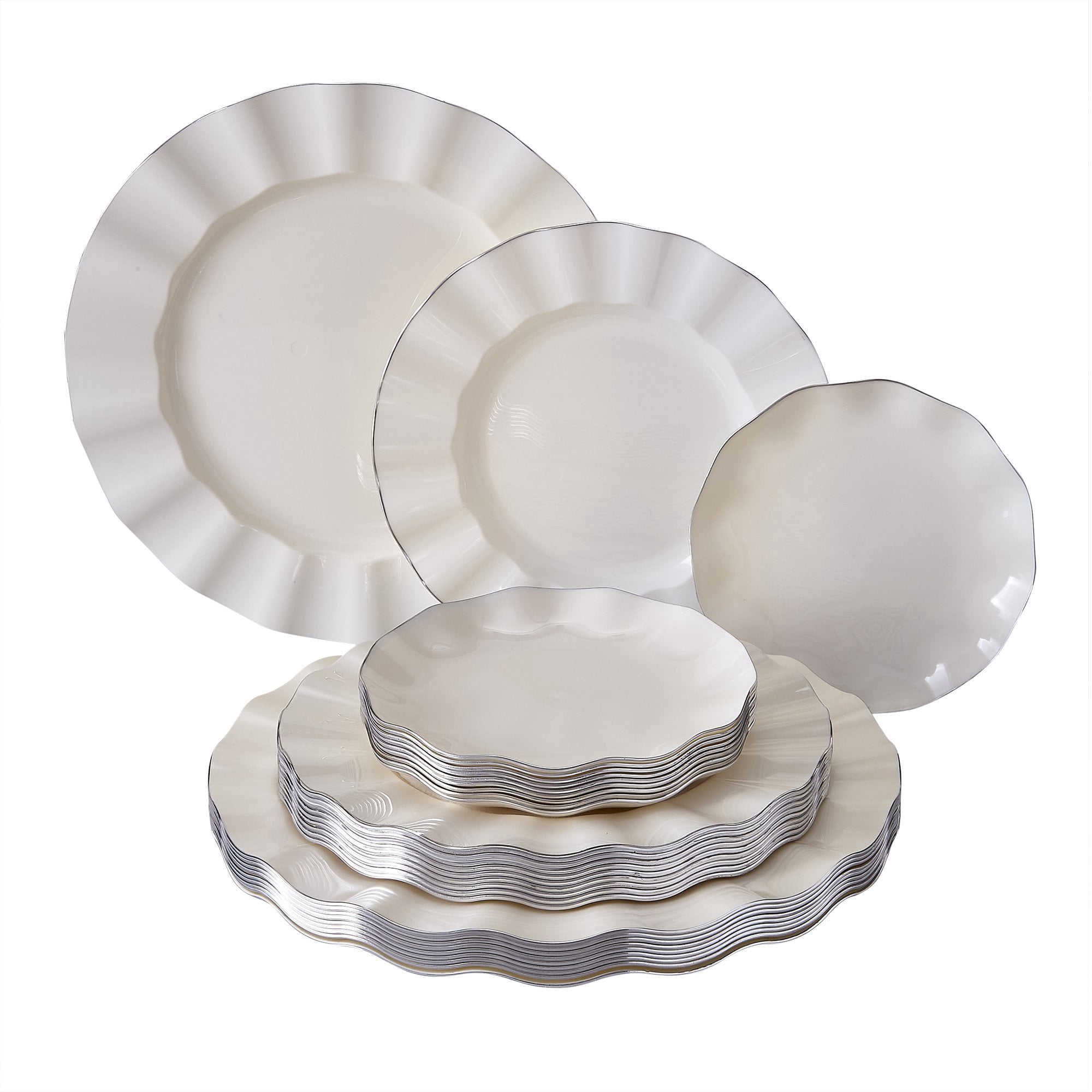 PARTY DISPOSABLE 30 PC DINNERWARE SET , 10 Dinner Plates , 10 Salad ...