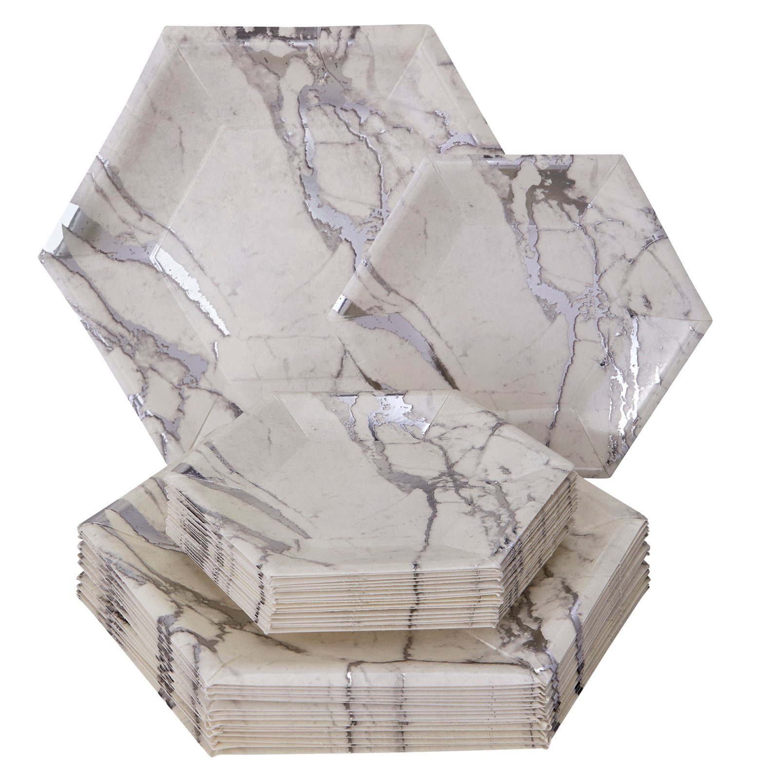 PARTY DISPOSABLE 36 PC DINNERWARE SET | 18 Dinner Plates | 18 Side ...