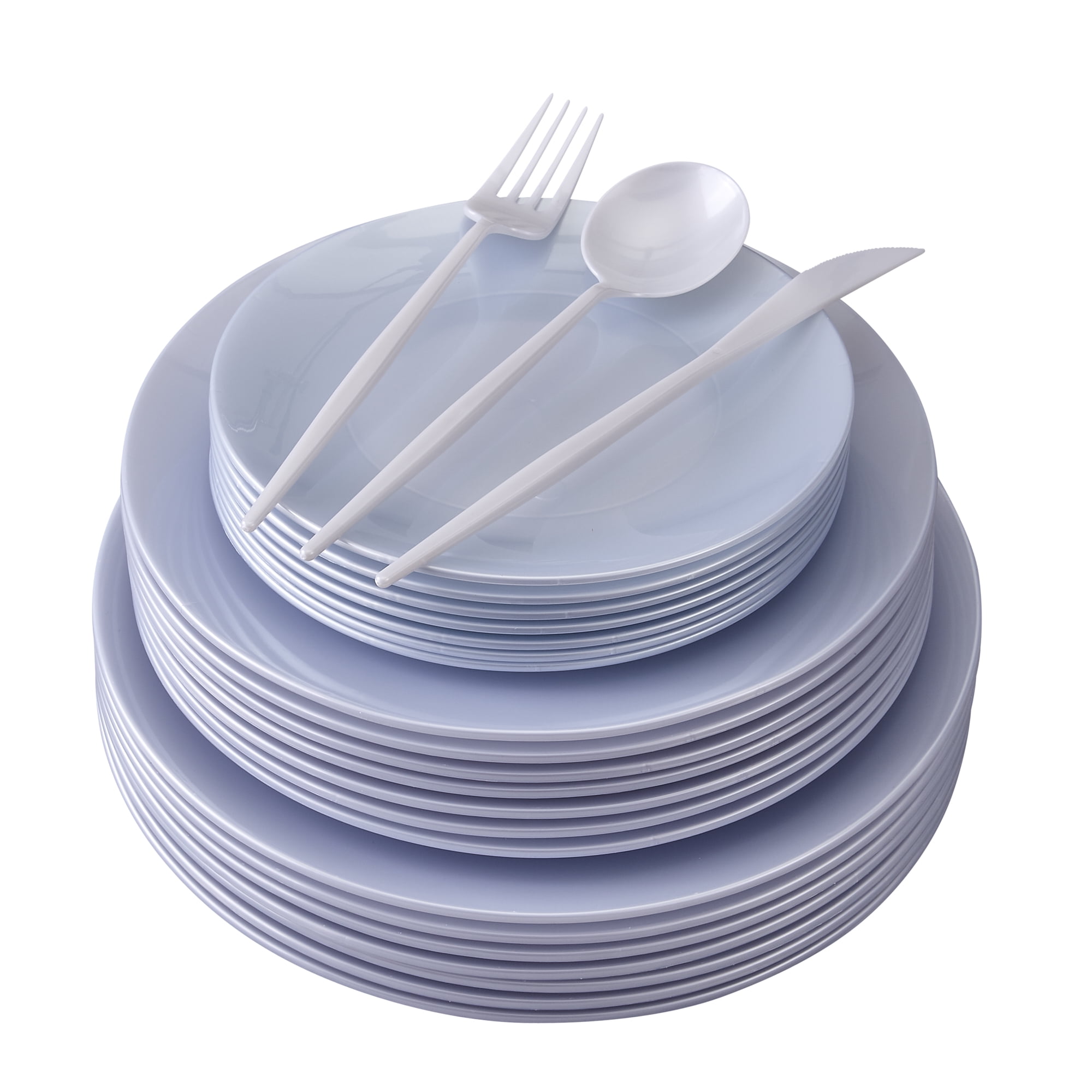 PARTY DISPOSABLE DINNERWARE SET | 156 pc | 20 Dinner Plates | 20 Salad ...