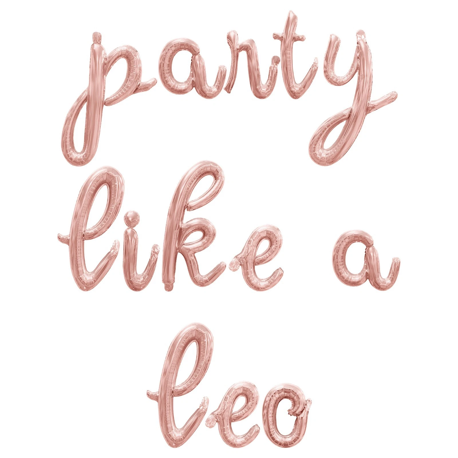 PARTY LIKE A LEO Cursive Letter Balloon Banner -Zodiac Birthday Party ...