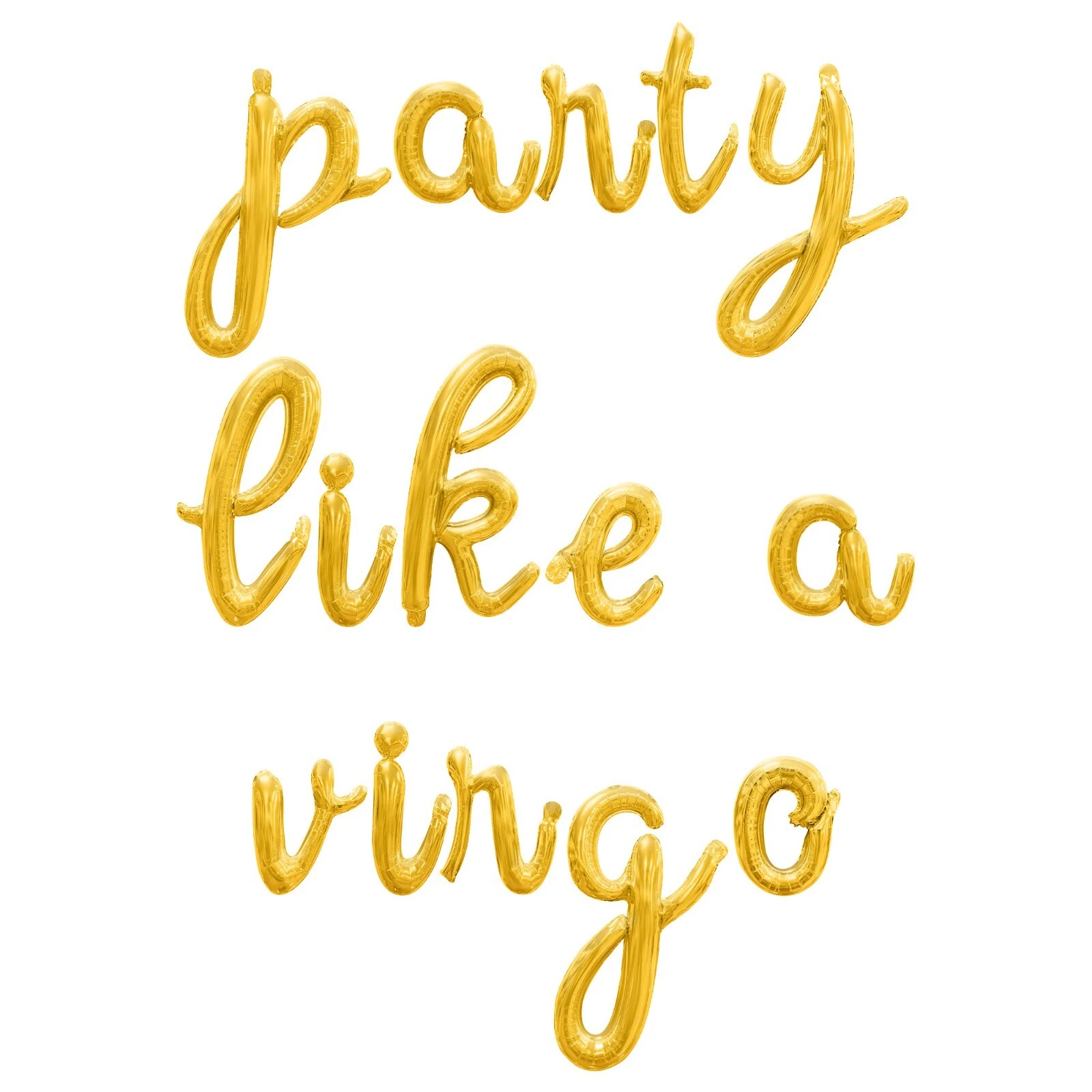 PARTY LIKE A VIRGO Cursive Letter Balloon Banner - Zodiac Birthday ...