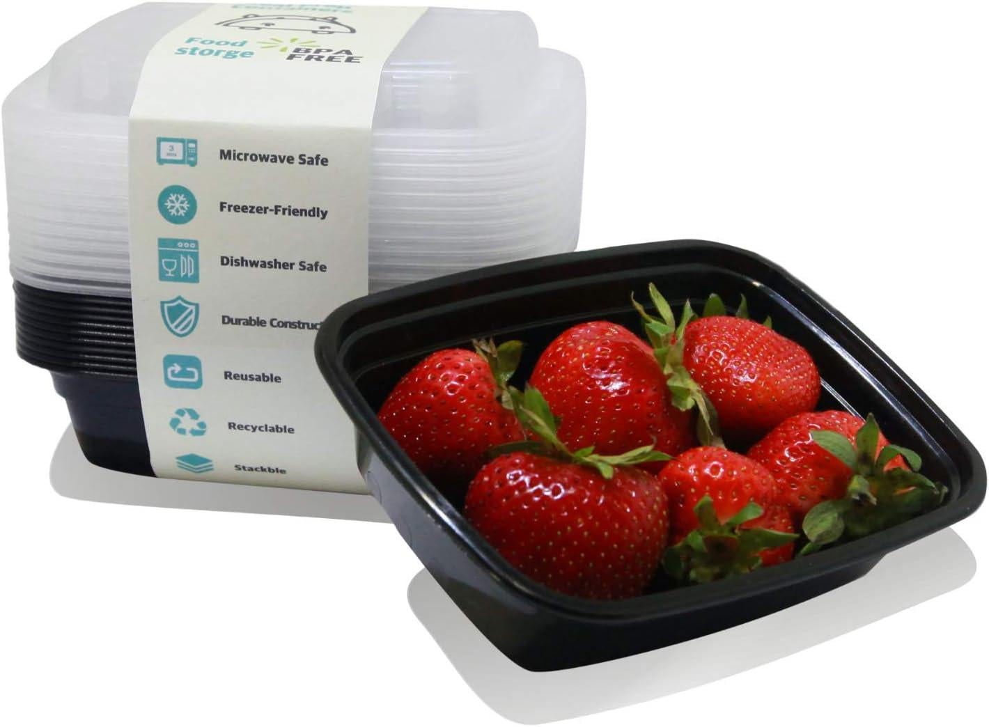PARTYHIPPO Small Meal Prep Containers Single Lids, 12 OZ 12-pack, Food ...