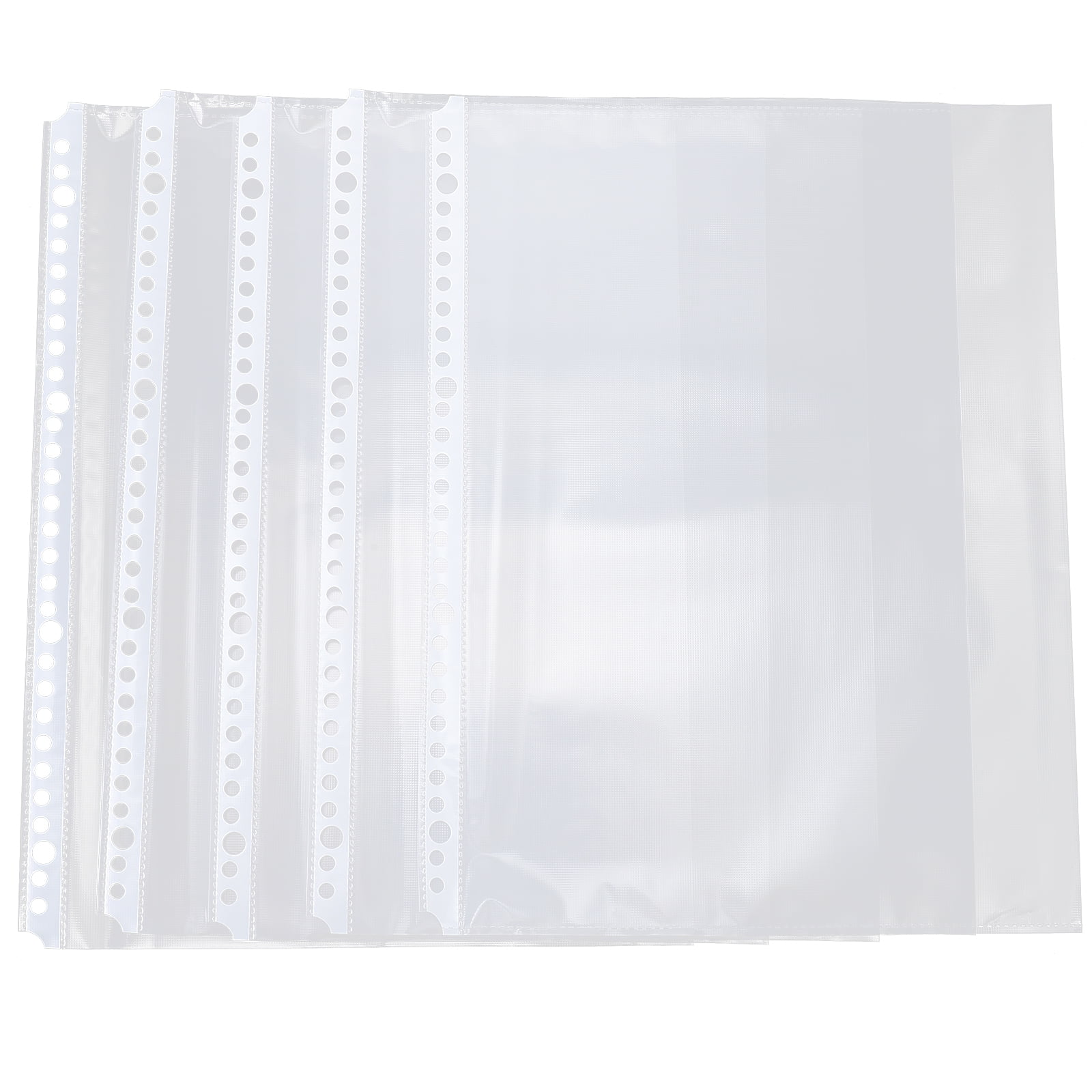 PARTYKINDOM 100pcs A4 Size Clear Binder Sleeves, 30-Hole Sheet ...