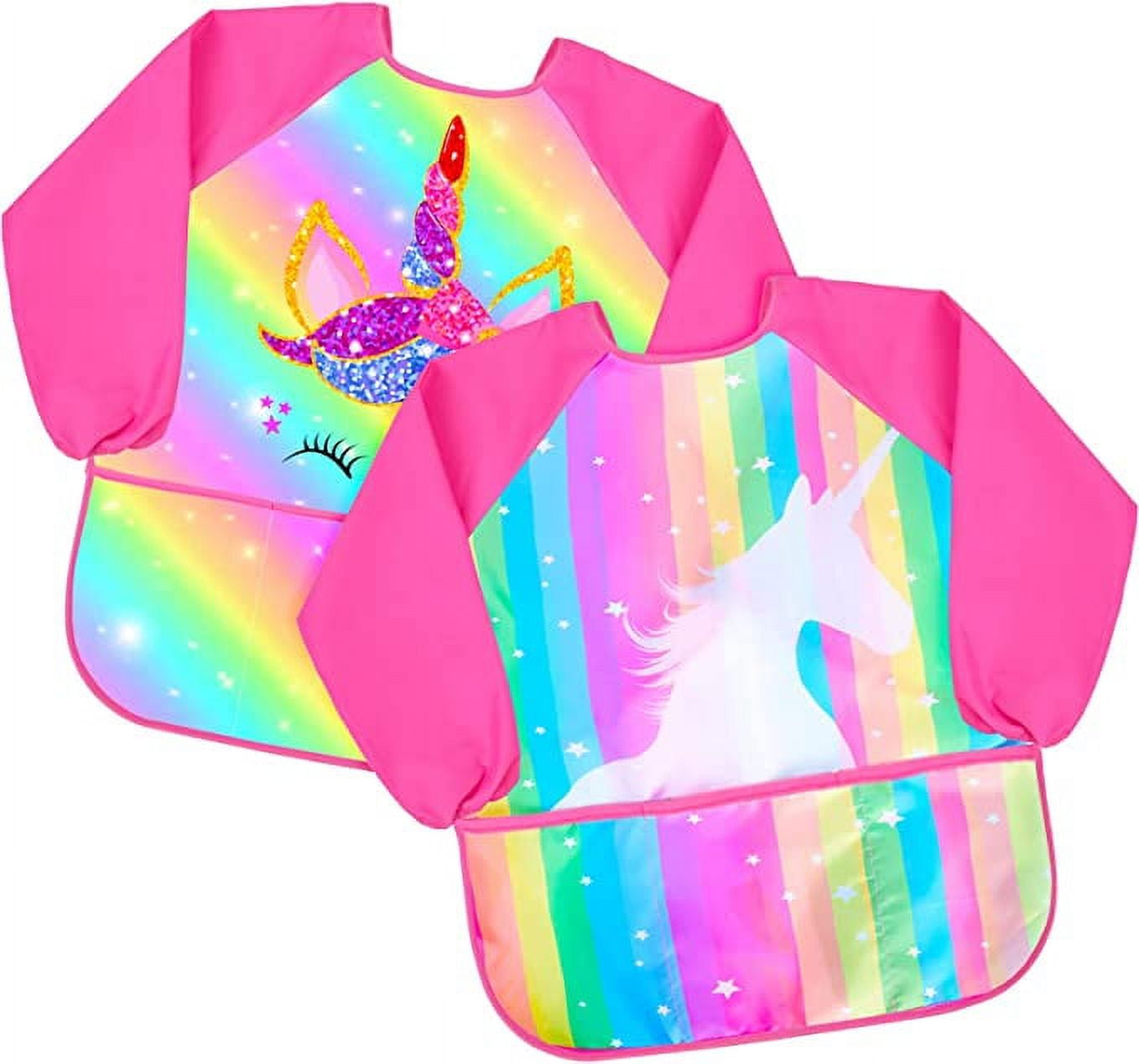 PASHOP Waterproof Art Smock Unicorn Kids 2 Pack - Walmart.com