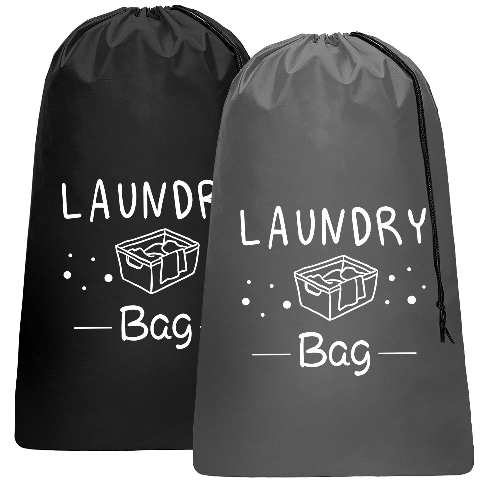 PASHOP 2 Pack XL Travel Laundry Bags, Heavy Duty, Rip-Stop, Machine ...