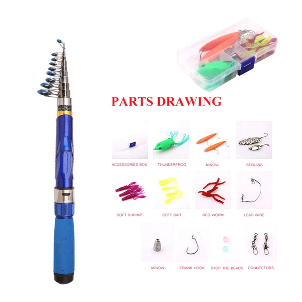 PASILI .0-2.4M Super Short Sea Rod With Telescopic Fiberglass Fishing ...