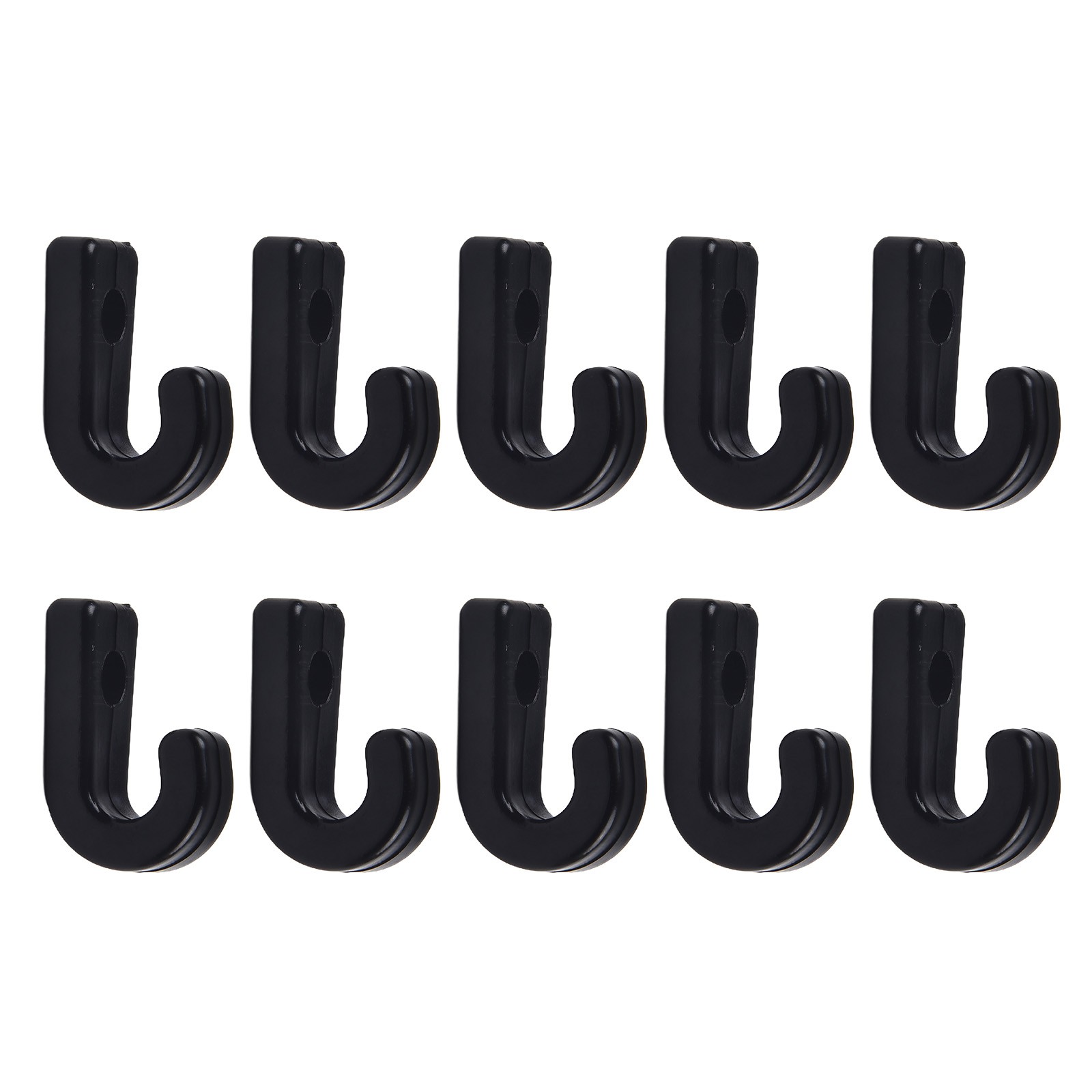 PASILI 10Pcs Black Kayak Nylon Lashing J Hooks Bungee Hook For Canoes ...