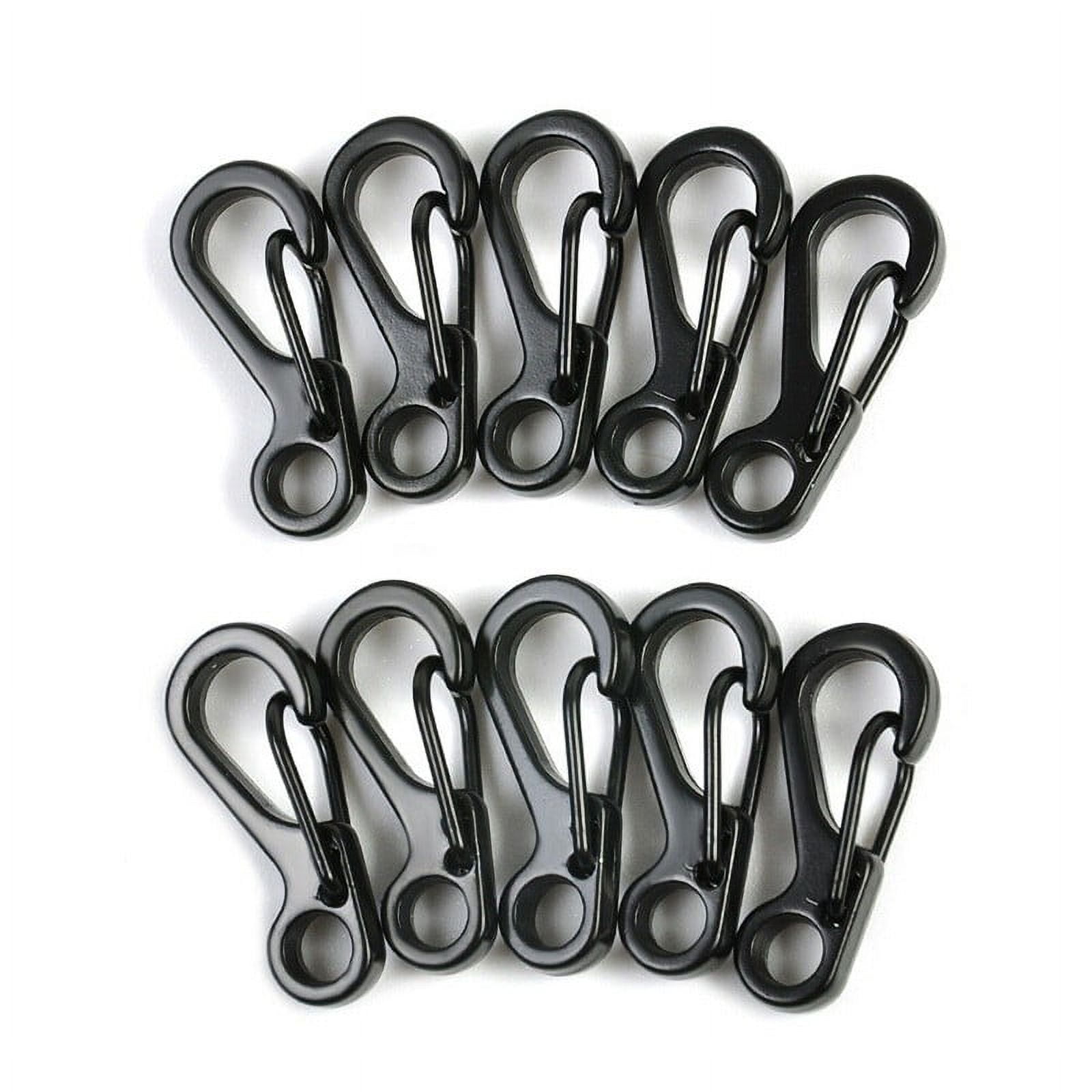 PASILI 10Pcs/Set Carabiner Mini Stainless Steel Key Buckle Snap Spring ...