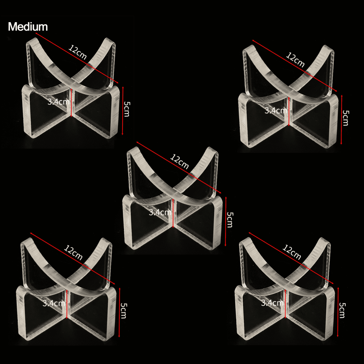PASILI 5Pcs Ball Display Stand Clear Acrylic Ball Holder For Golf Ball ...