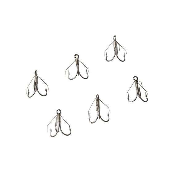 PASILI 6Pcs Tying Wire Fishhook 30.6/27.5Mm Metal Tooth Guard Three ...