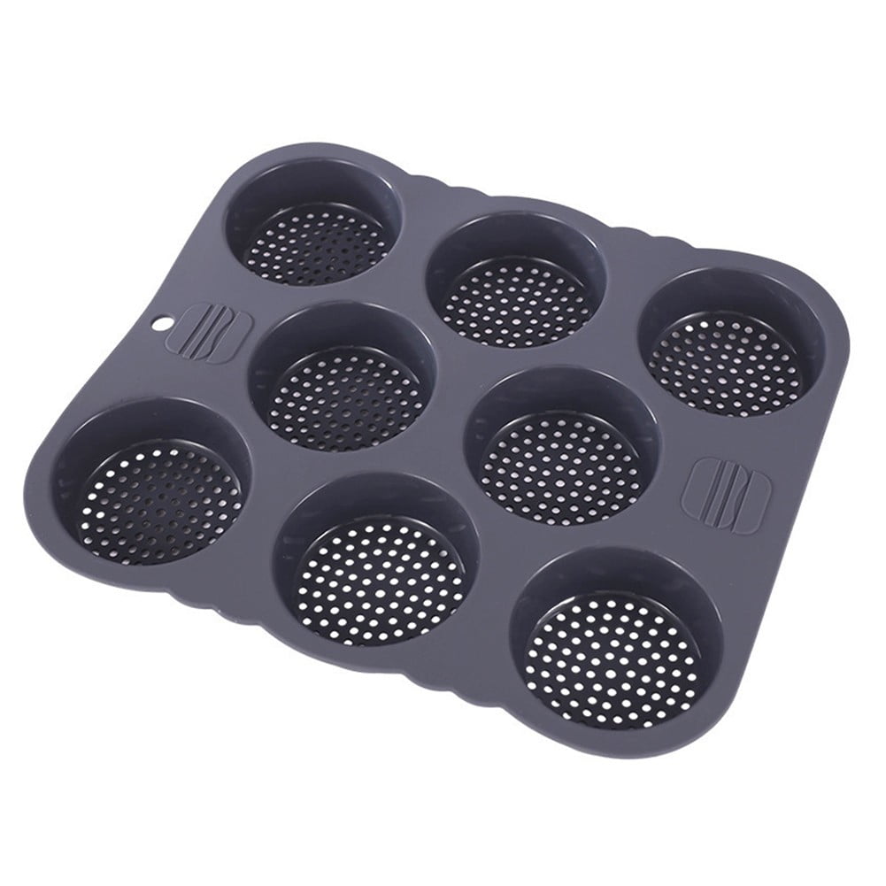 PASILI 8 Hamburger Bread Silicone Pizza Model Round Bread Baking Tray ...