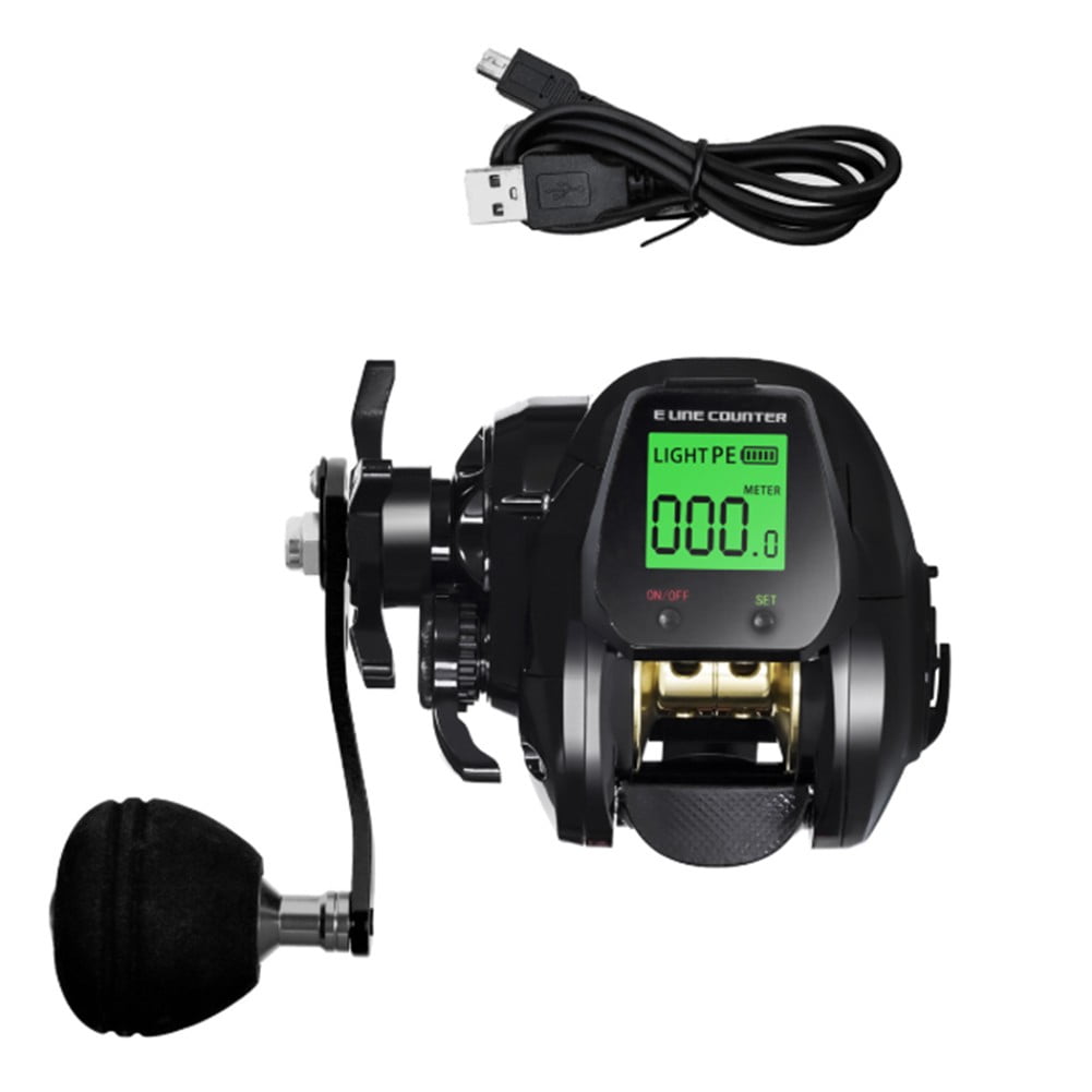 PASILI Baitcast Fishing Reel 7.2:1 Gear Ratio Fish Bite Alarm Digital ...