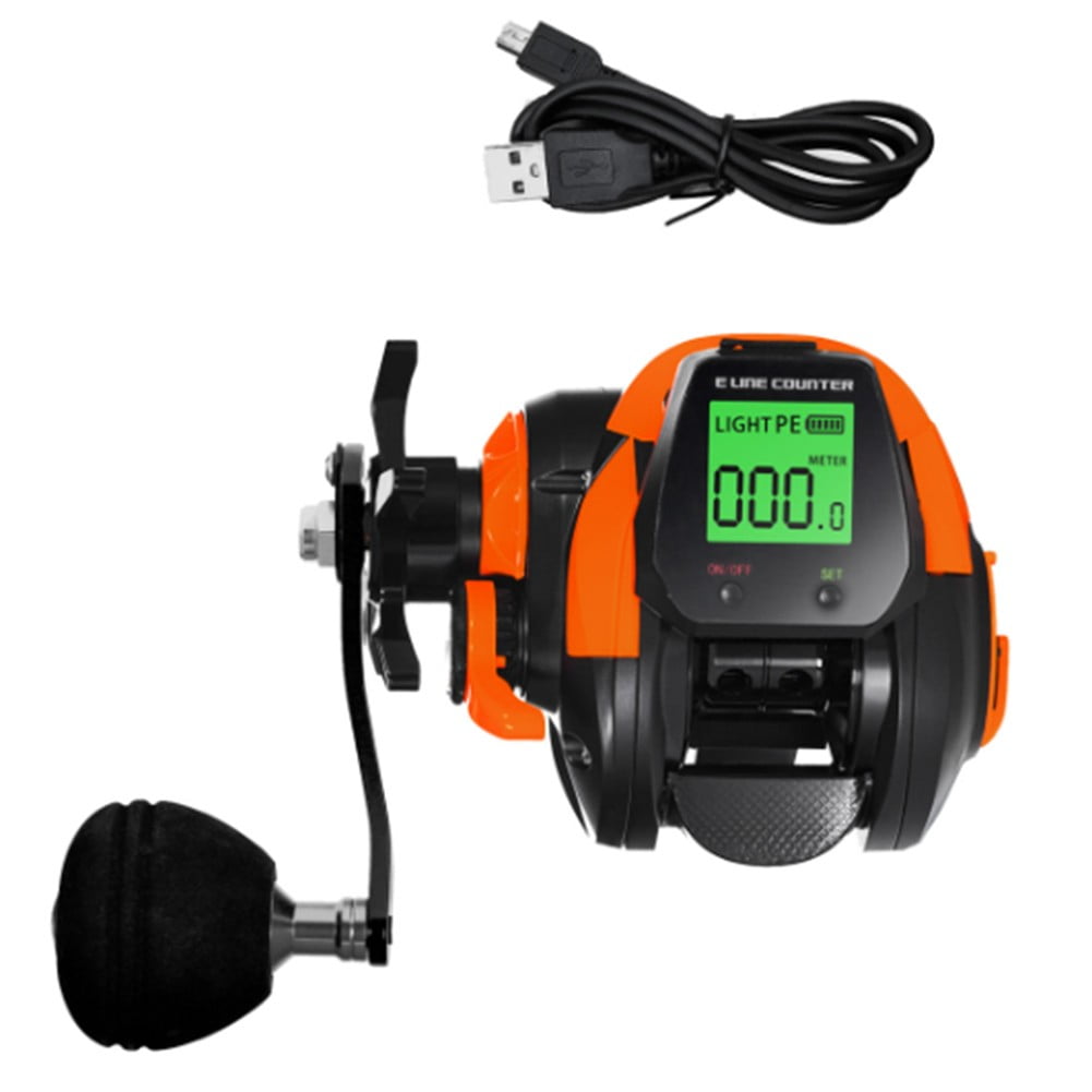 PASILI Baitcast Fishing Reel 7.2:1 Gear Ratio Fish Bite Alarm Digital ...