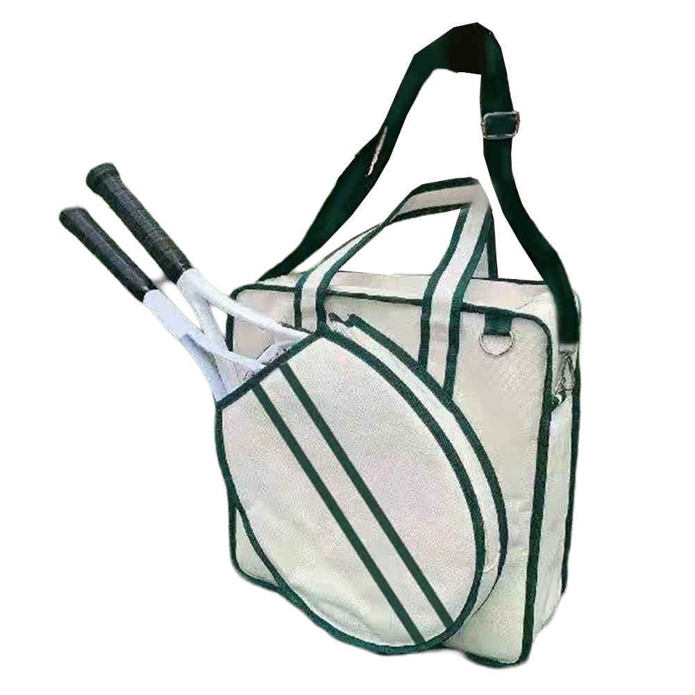 PASILI Canvas Tennis Bag with Shoulder Strap large capacity Badminton ...
