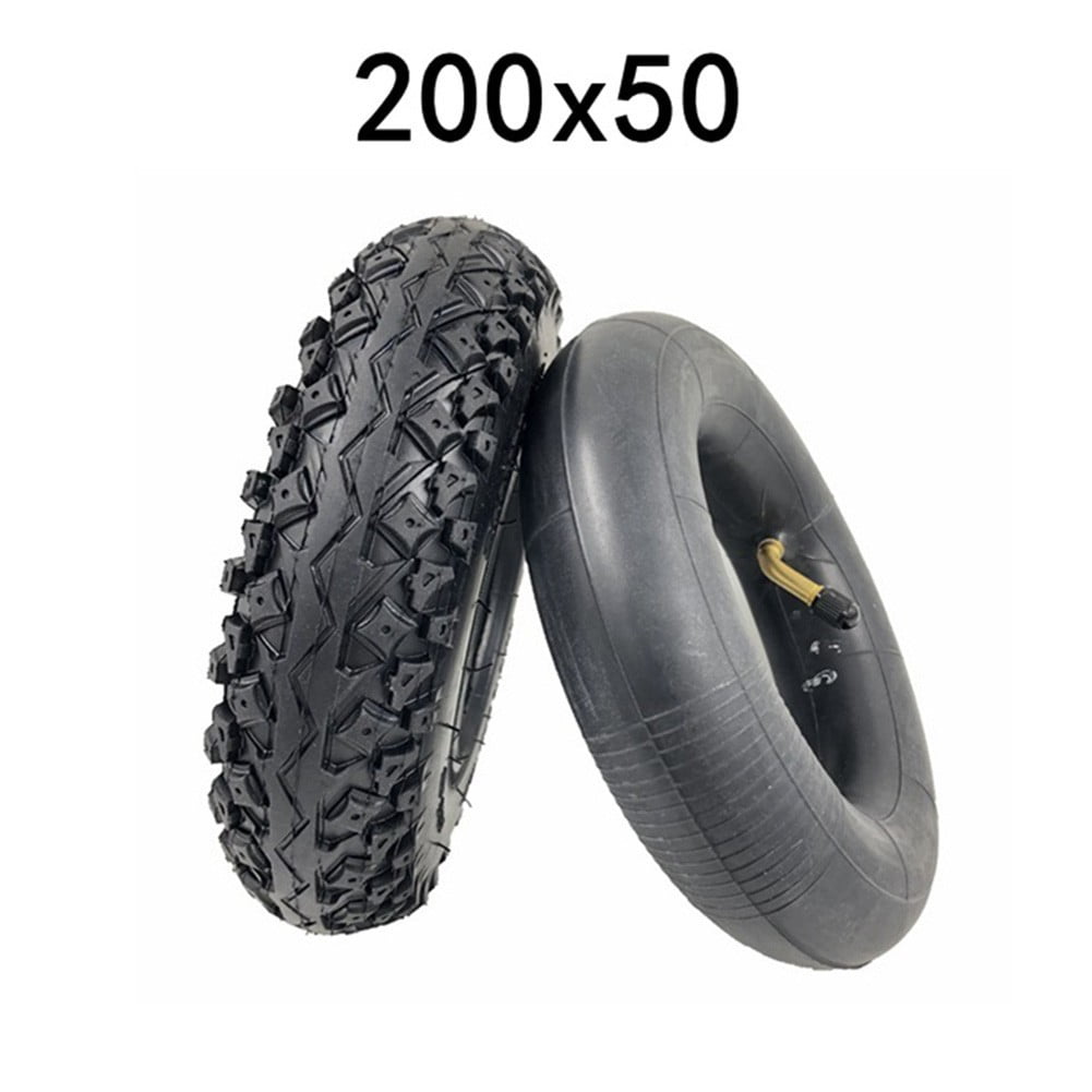 PASILI Electric Scooter Abrasion Resistant Inner + Outer Tires 200X50 (8 X2Inch) Wide Inflation ...