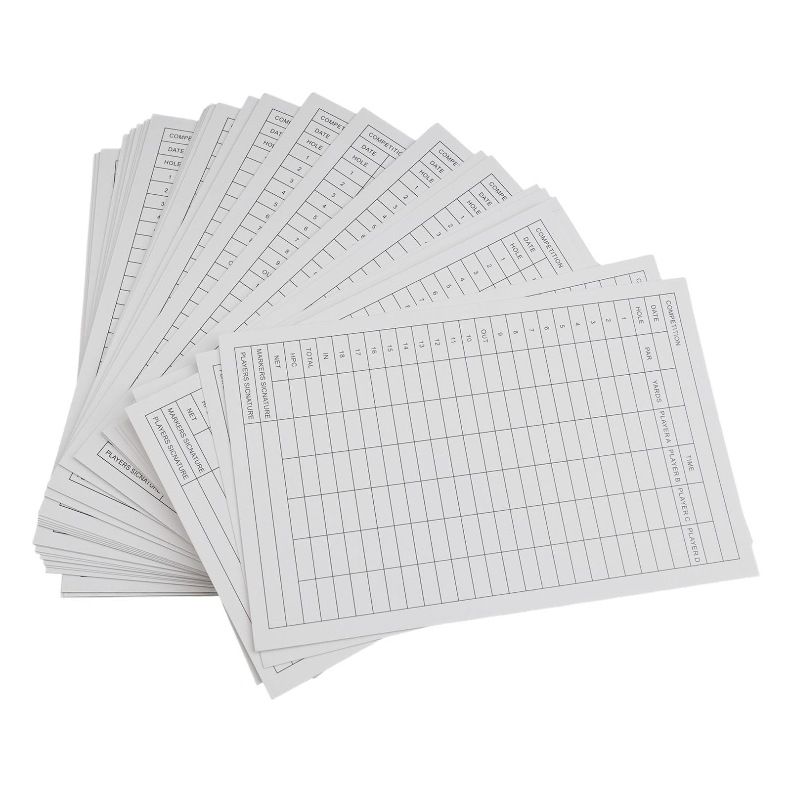 PASILI Essential Pack Of 40 Golf Scorecards Ideal For Players And Club ...