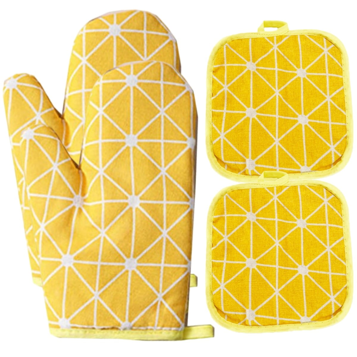 PASILI Oven Mitts And Pot Holders Set With Inner Layer For Comfortable ...
