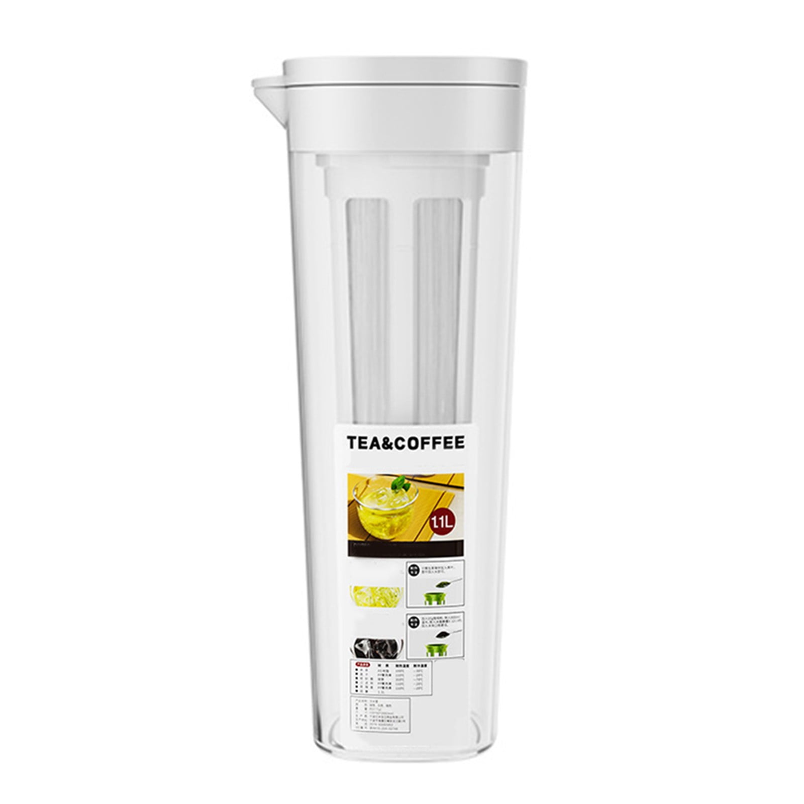 Portable Iced Cold Brew Pot with Filter Coffee Maker Ice Juice Tea Milk ...