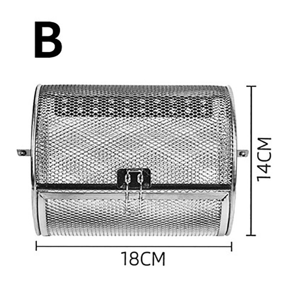 PASILI Premium Stainless Steel Rotating Drum Grill Cage: Perfect Tool ...