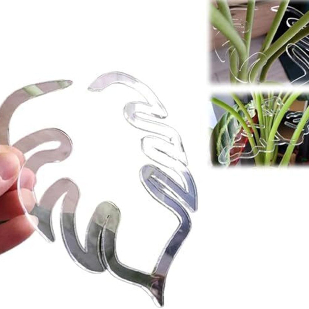 PASILI Reusable clear plastic plant stem supports for indoor and ...