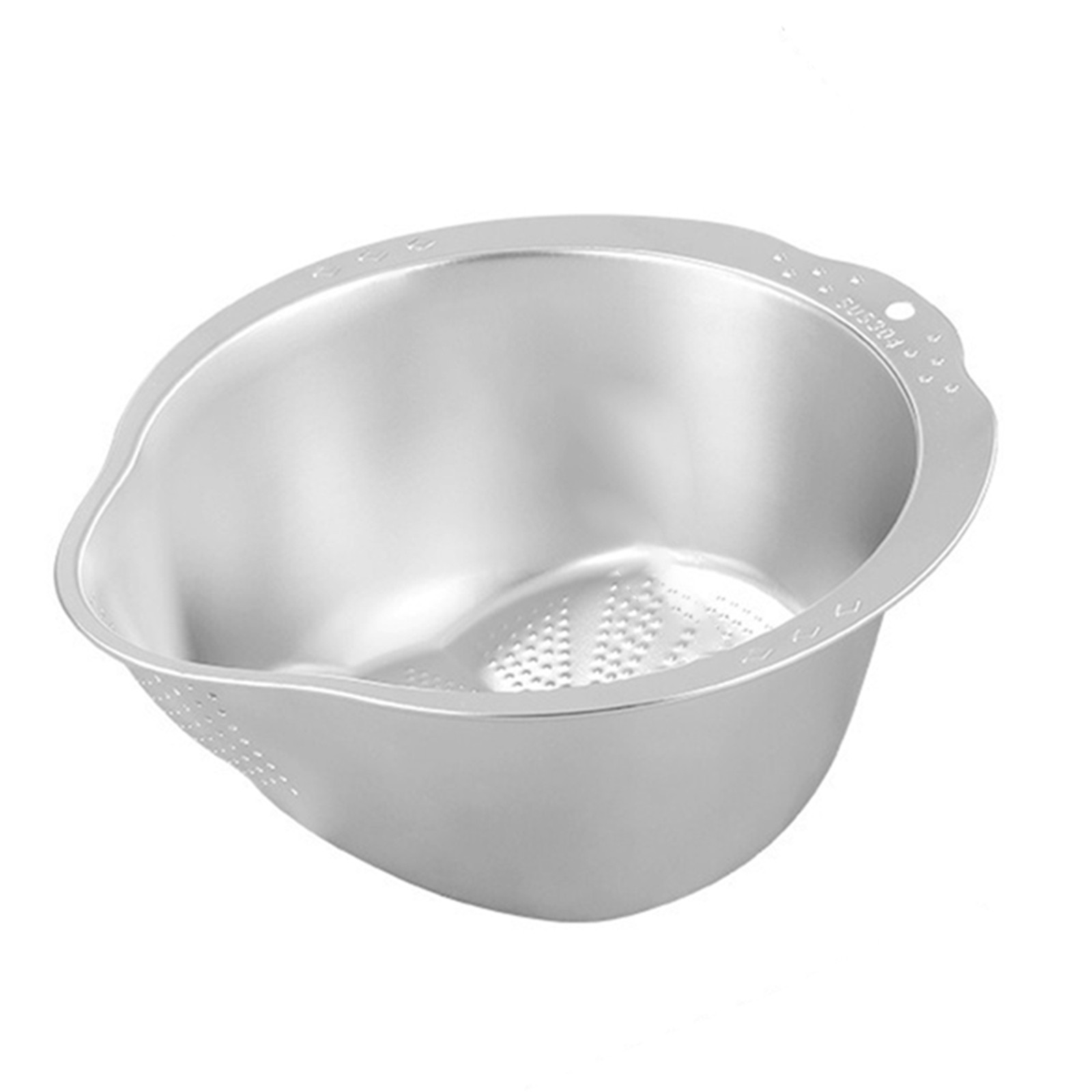 PASILI Rice Washing Bowl Stainless Steel Drainage Basket Slanted Bottom ...