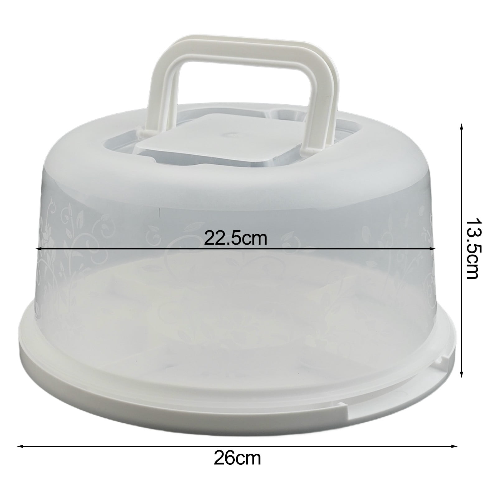 PASILI Round Cake Carrier Container Stand with Lid and Handle for ...
