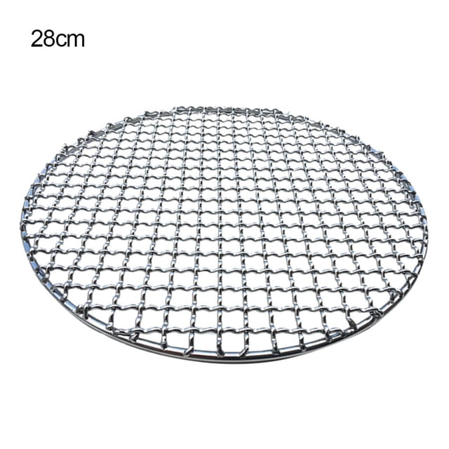 PASILI Round Stainless Steel Bbq Mesh Non-Stick Korean Bbq Mesh Bacon ...