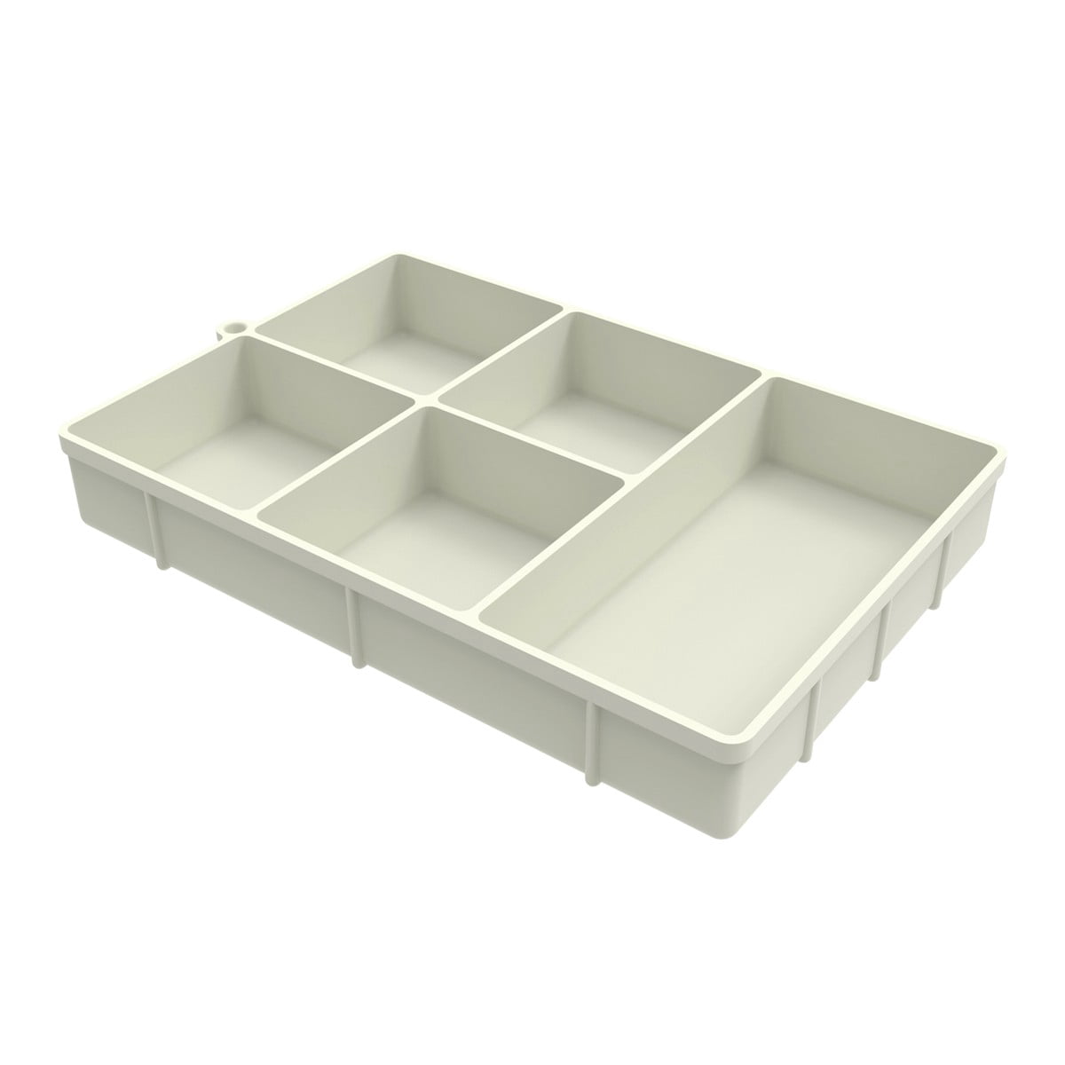 PASILI Silicone 5 Compartment Serving Tray Storage Box For Fruits ...