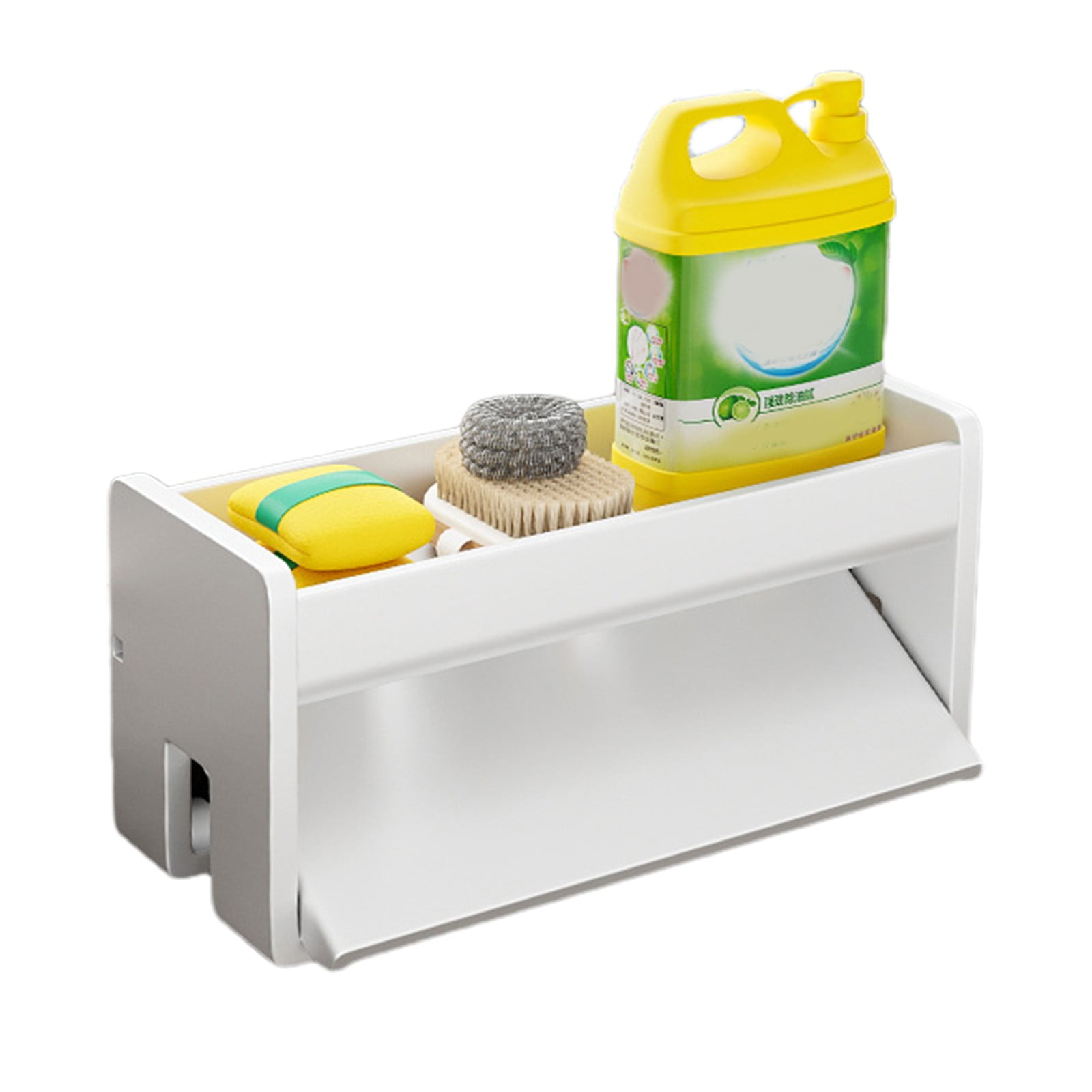 PASILI Sink Drain Rack Carbon Steel Self-draining Dishcloth Shelf Soap ...