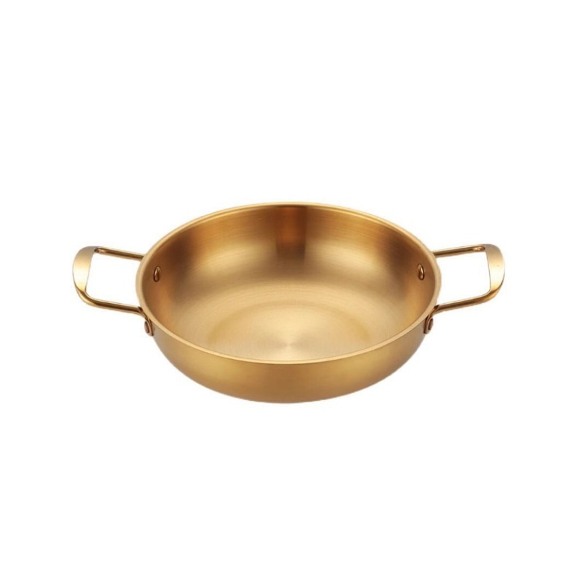 PASILI Stainless Steel Double Handle Paella Pot Saucepan Flat Bottom ...