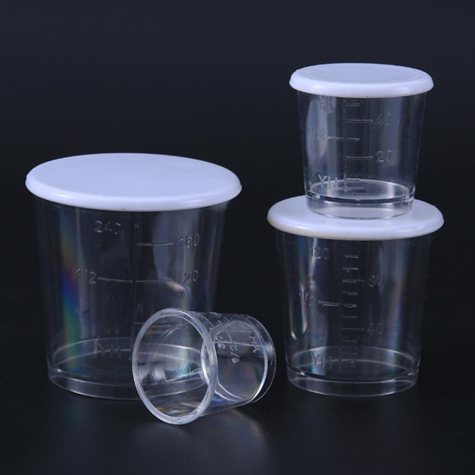 PASILI Volumetric Cup Measuring Cup Bait Cup Set Camping Clear Scale ...