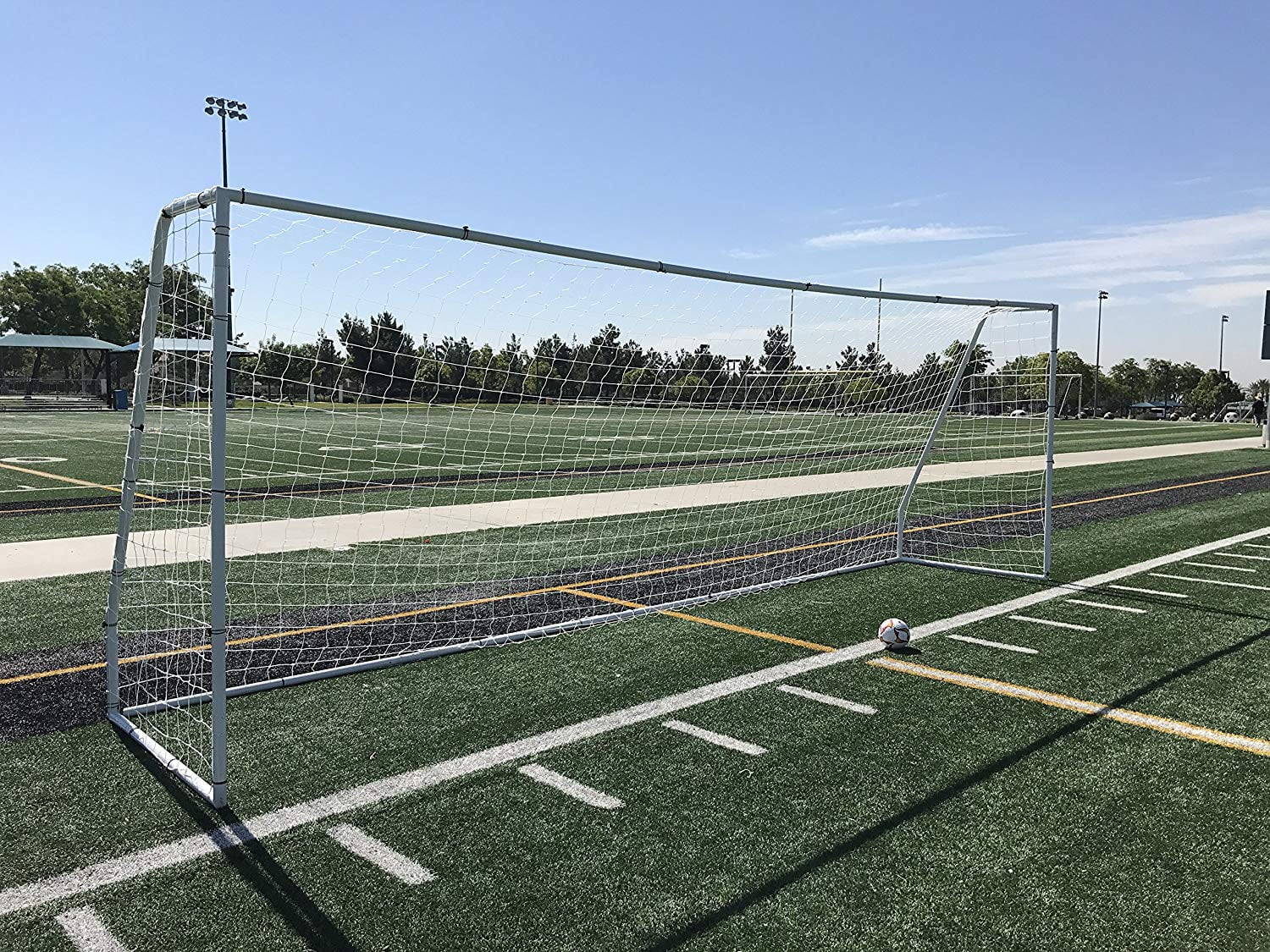 PASS 24' x 8' Full Size Regulation Practice Soccer Goal Net for Youth ...