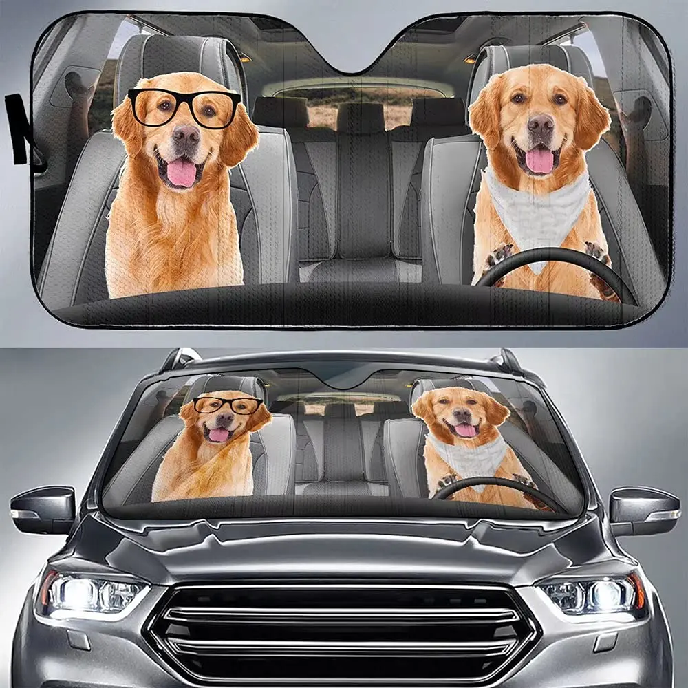 PASSE American Pit Bull Puppy Dog Driving Auto Windshield Sun Shade Dog ...