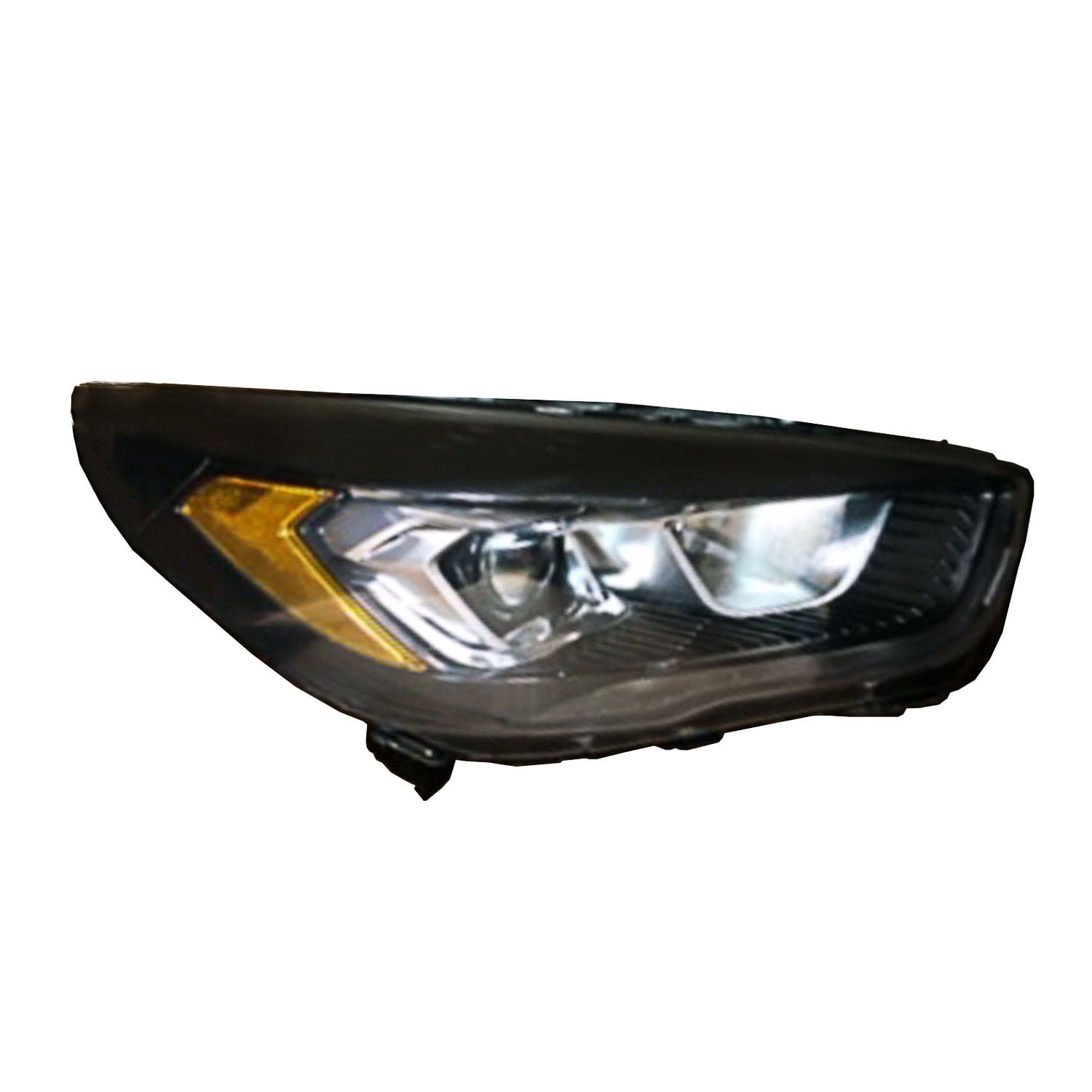 PASSENGER SIDE HALOGEN HEAD LIGHT ASSEMBLY; WITH ACCENT LAMP; BLACK ...