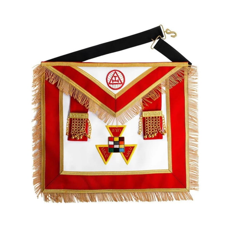 PAST HIGH PRIEST ROYAL ARCH CHAPTER APRON - HAND EMBROIDERED RED VELVET ...