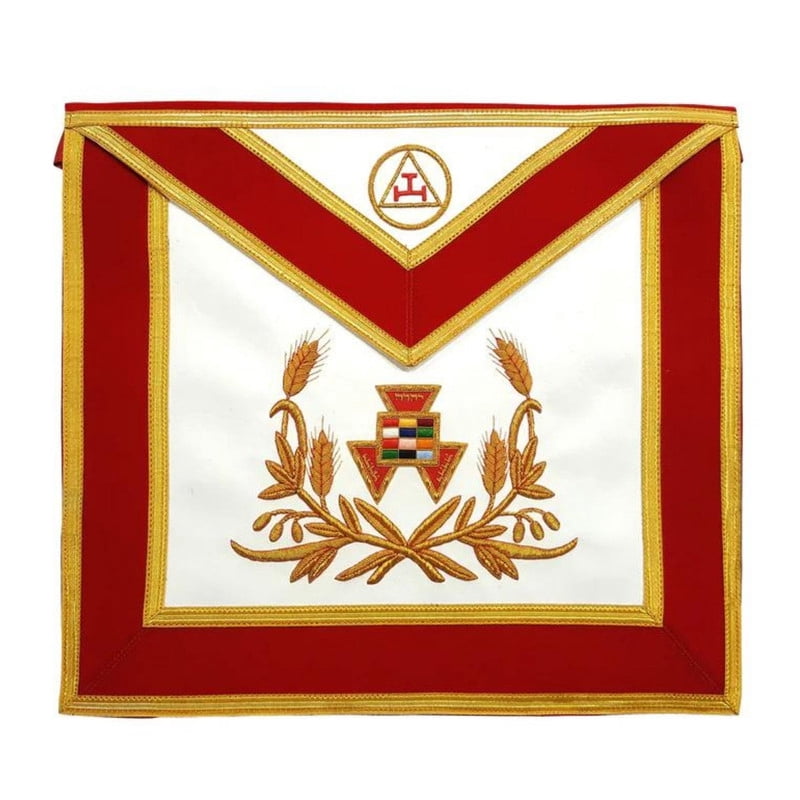 PAST HIGH PRIEST ROYAL ARCH CHAPTER APRON - RED WITH GOLD EMBROIDERY ...