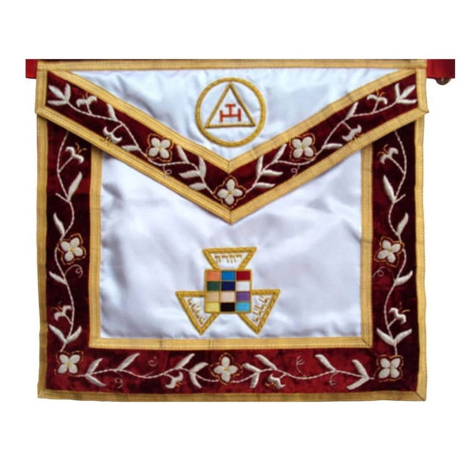 PAST HIGH PRIEST ROYAL ARCH CHAPTER APRON - WHITE SILK SATIN & RED ...