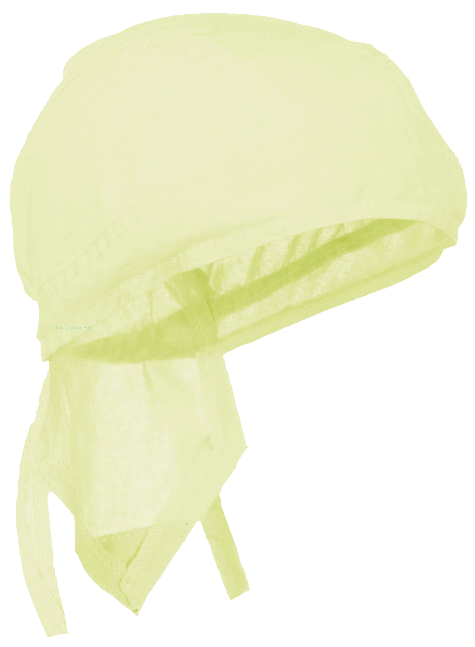 PASTEL YELLOW Doo Rag Durag Chemo Headwrap Bandana Cotton Skull Cap ...