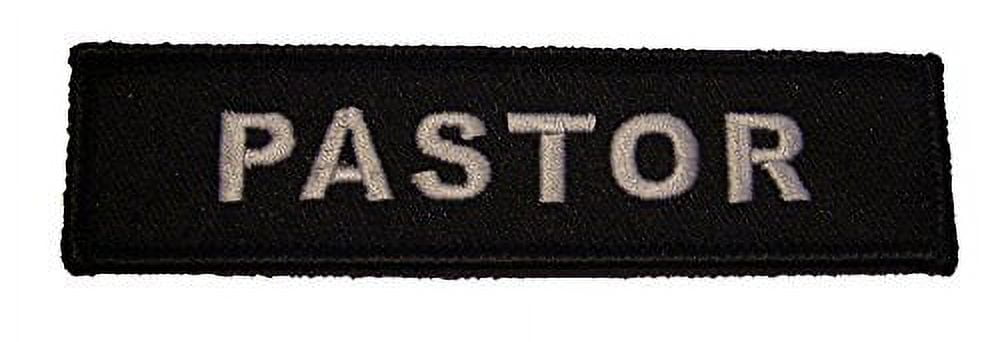 PASTOR PATCH White letters on black background - Veteran Owned Business ...