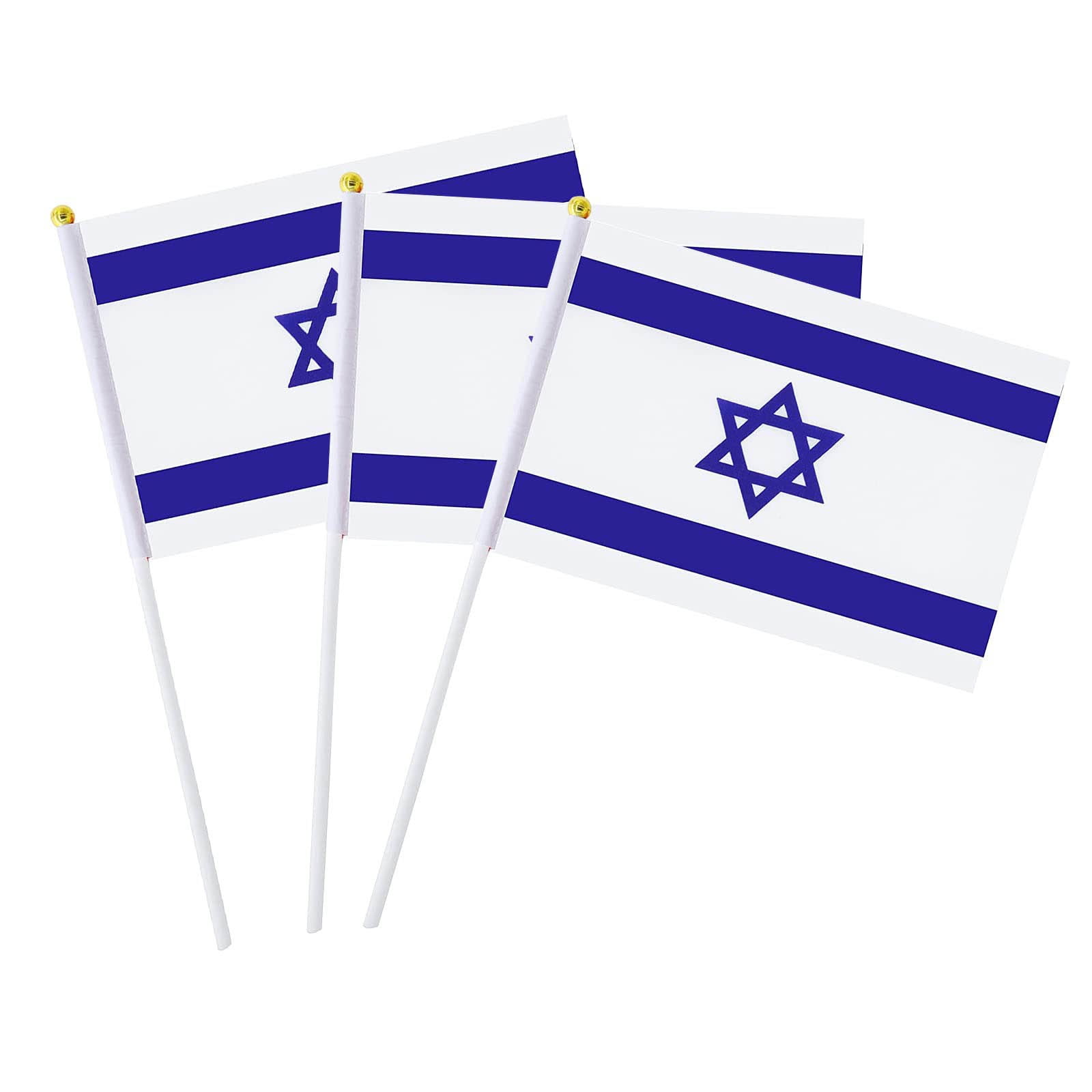 PASUTEC Israel Israeli Flag 3Pack Israel Flag Flag Set Small Handheld ...