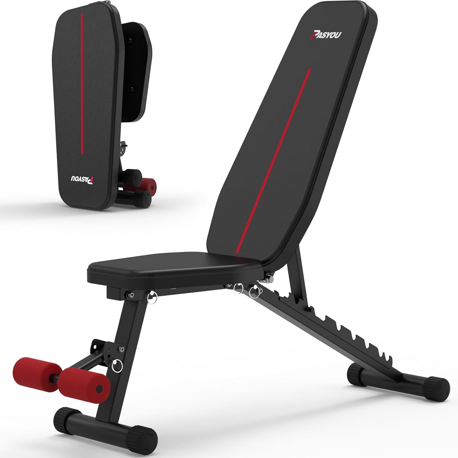 PASYOU Adjustable Weight Bench Full Body Workout Multi-Purpose Foldable ...